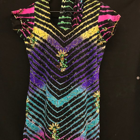 Dresses | Funky Hand Beaded Dress With Matching Shawl | Poshmark